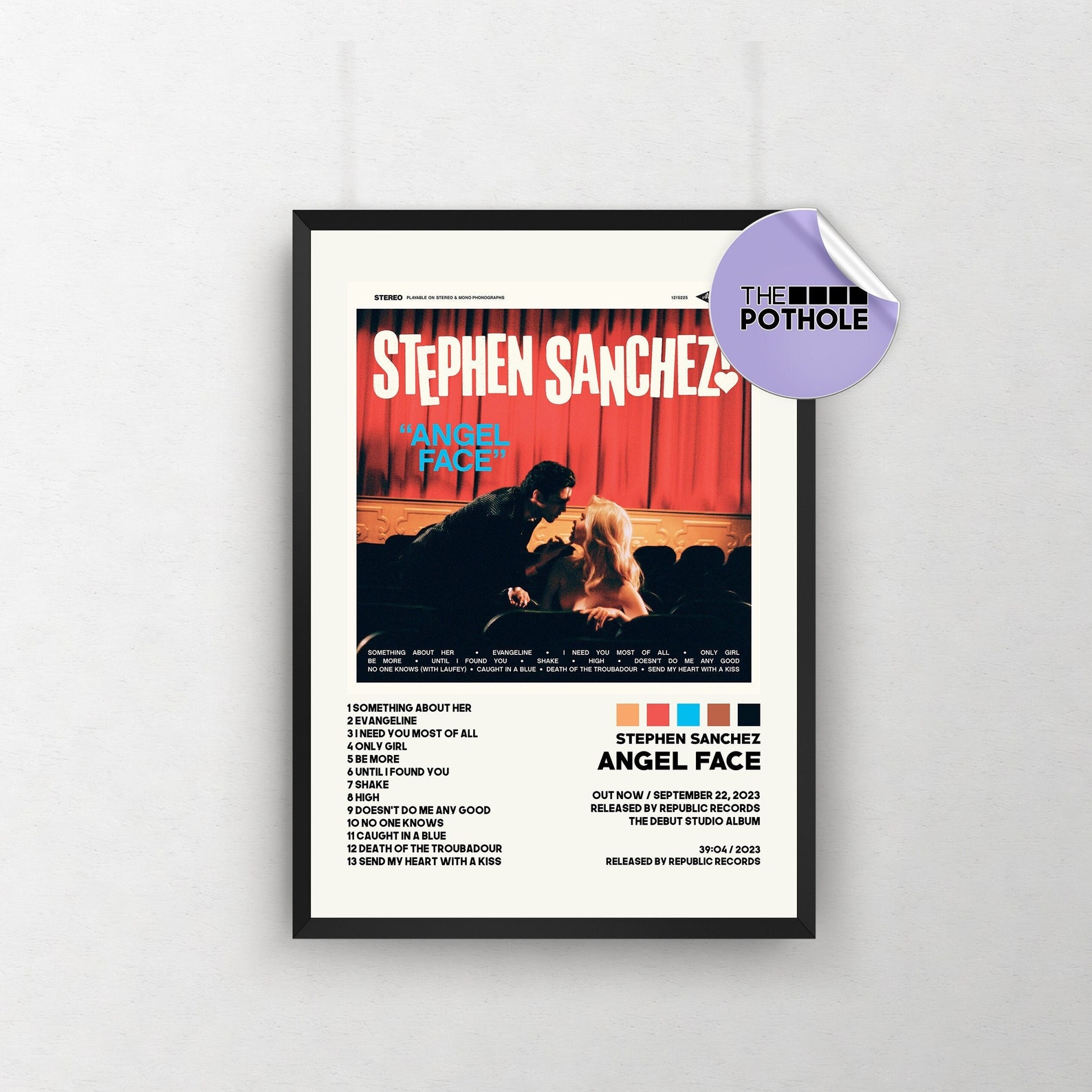 Stephen Sanchez Posters / Angel Face Poster / Album Cover Poster ...