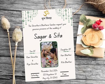 Rai Wedding Invite| Nepali Wedding Invitation Card | Digital Download ...