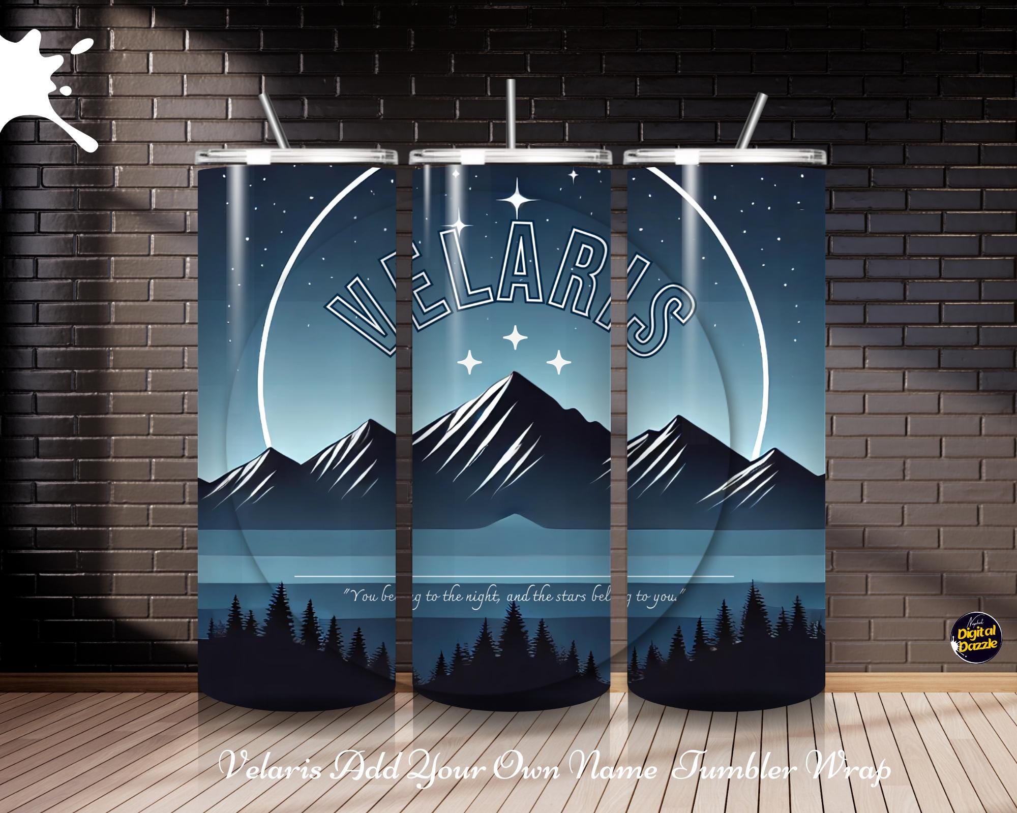 Personalized Velaris Tumbler Wrap Design | Add Your Name | ACOTAR ...