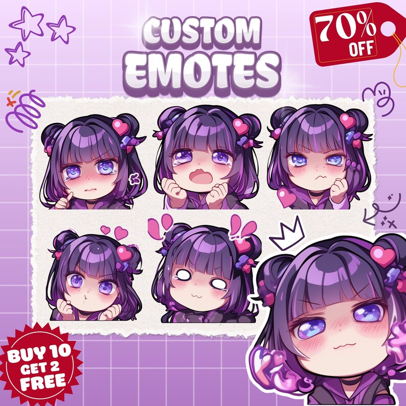Custom Twitch Emotes Twitch Emotes Twitch Emote for Streamer YCH Emotes ...