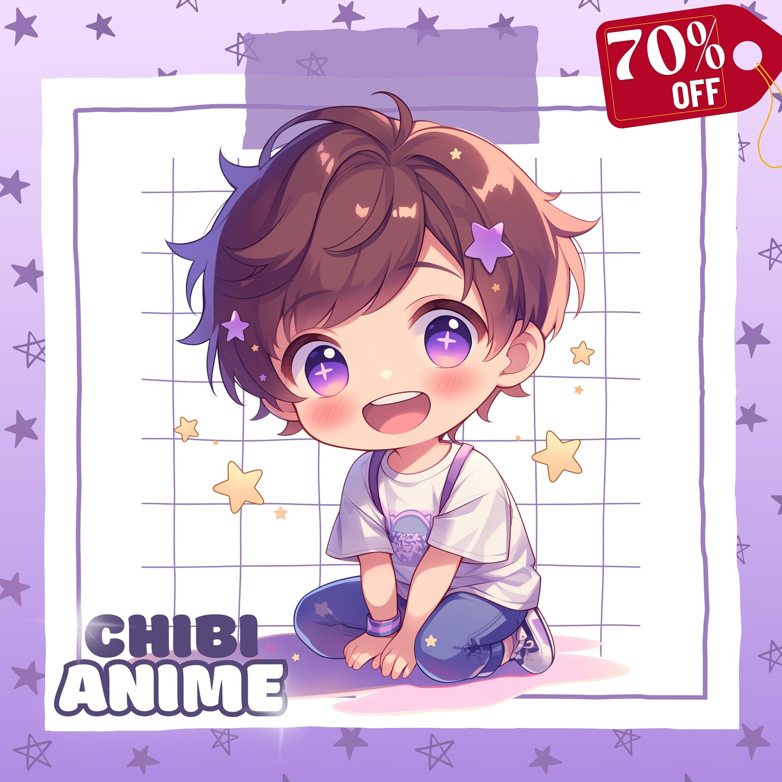 Custom Chibi Anime, Custom Chibi Commission, Chibi Character, Original ...