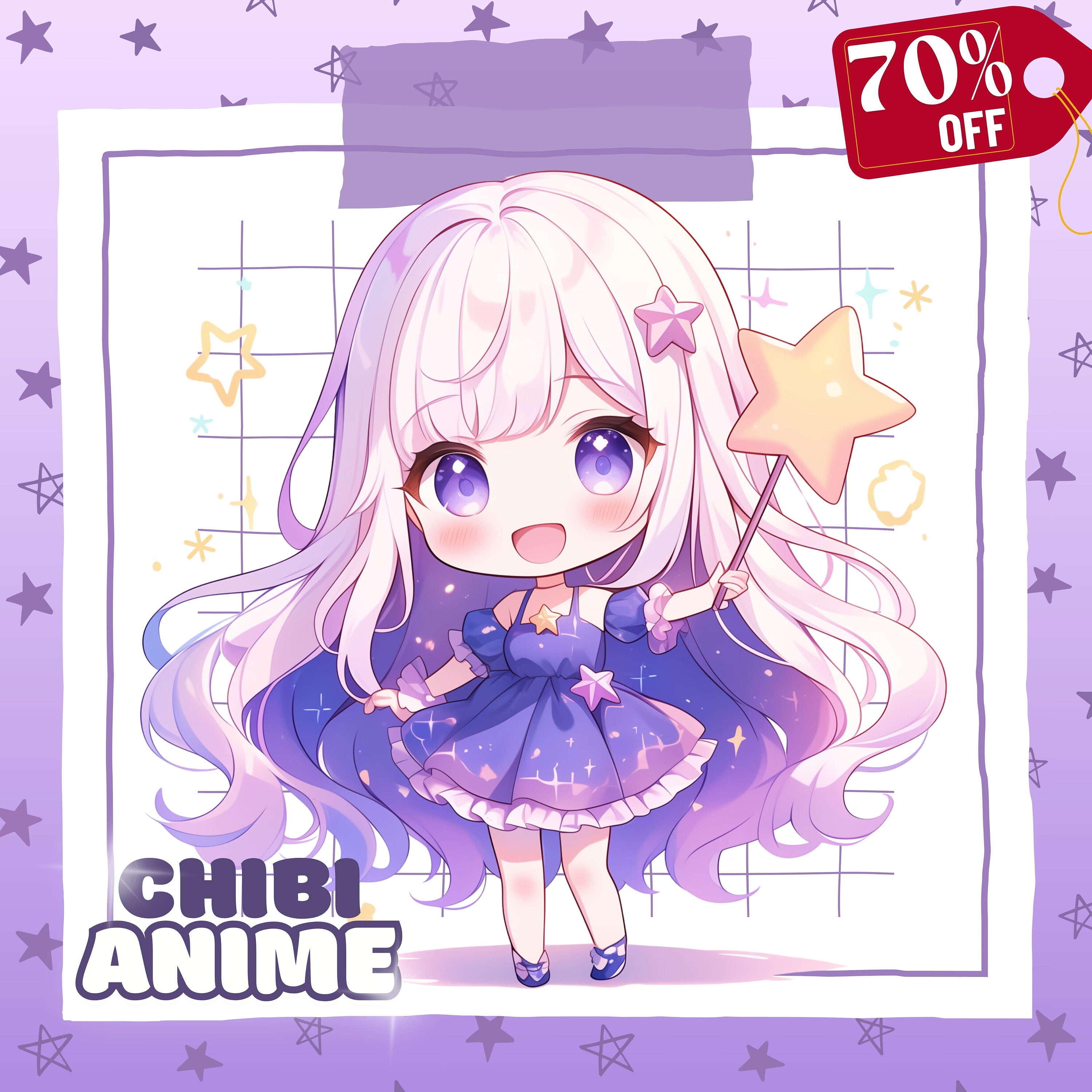 Custom Chibi Anime, Custom Chibi Commission, Chibi Character, Original ...