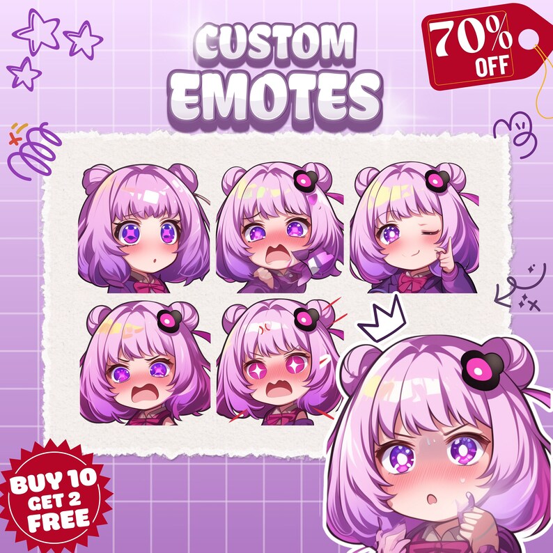Custom Twitch Emotes Twitch Emotes Twitch Emote for Streamer YCH Emotes ...