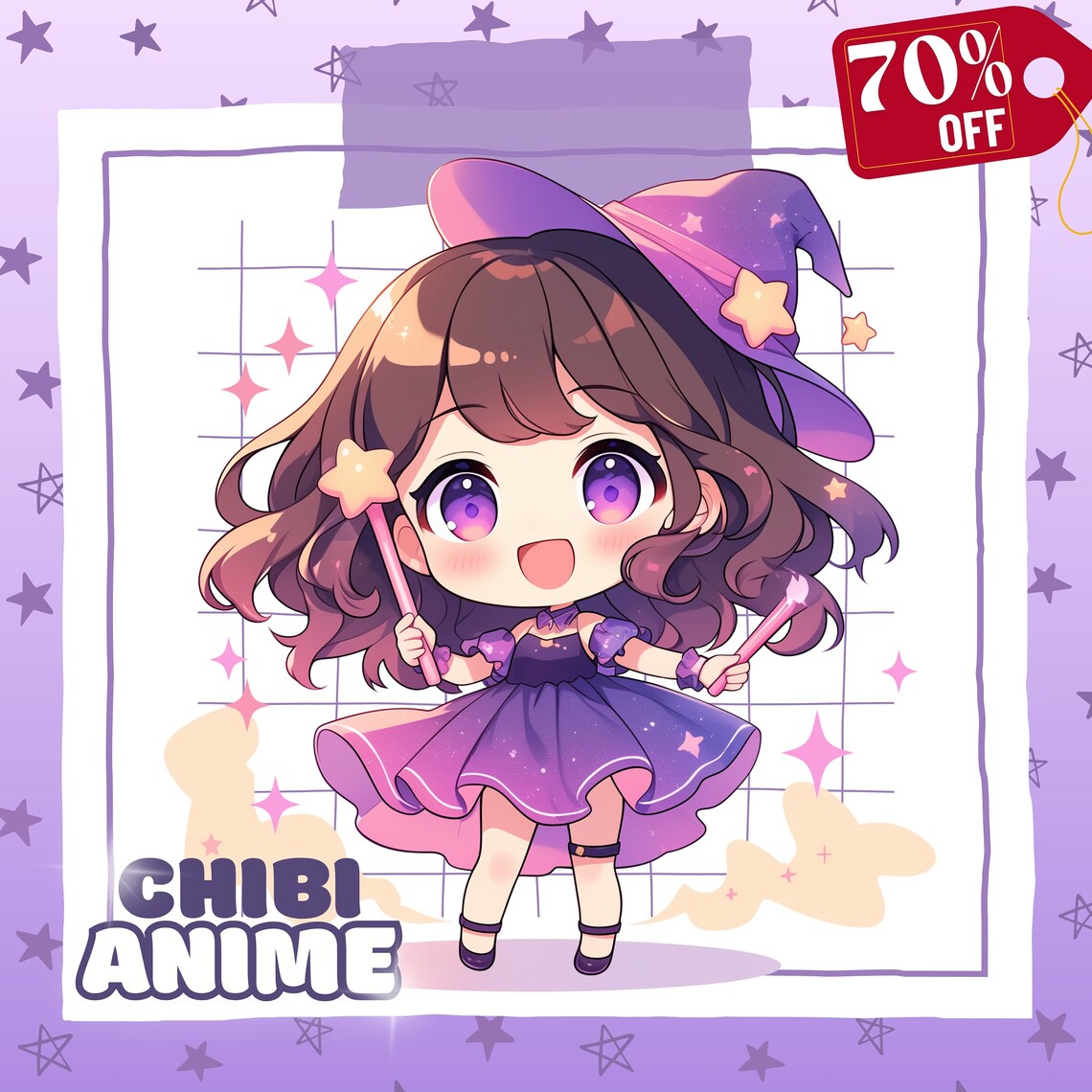 Custom Chibi Anime, Custom Chibi Commission, Chibi Character, Original ...