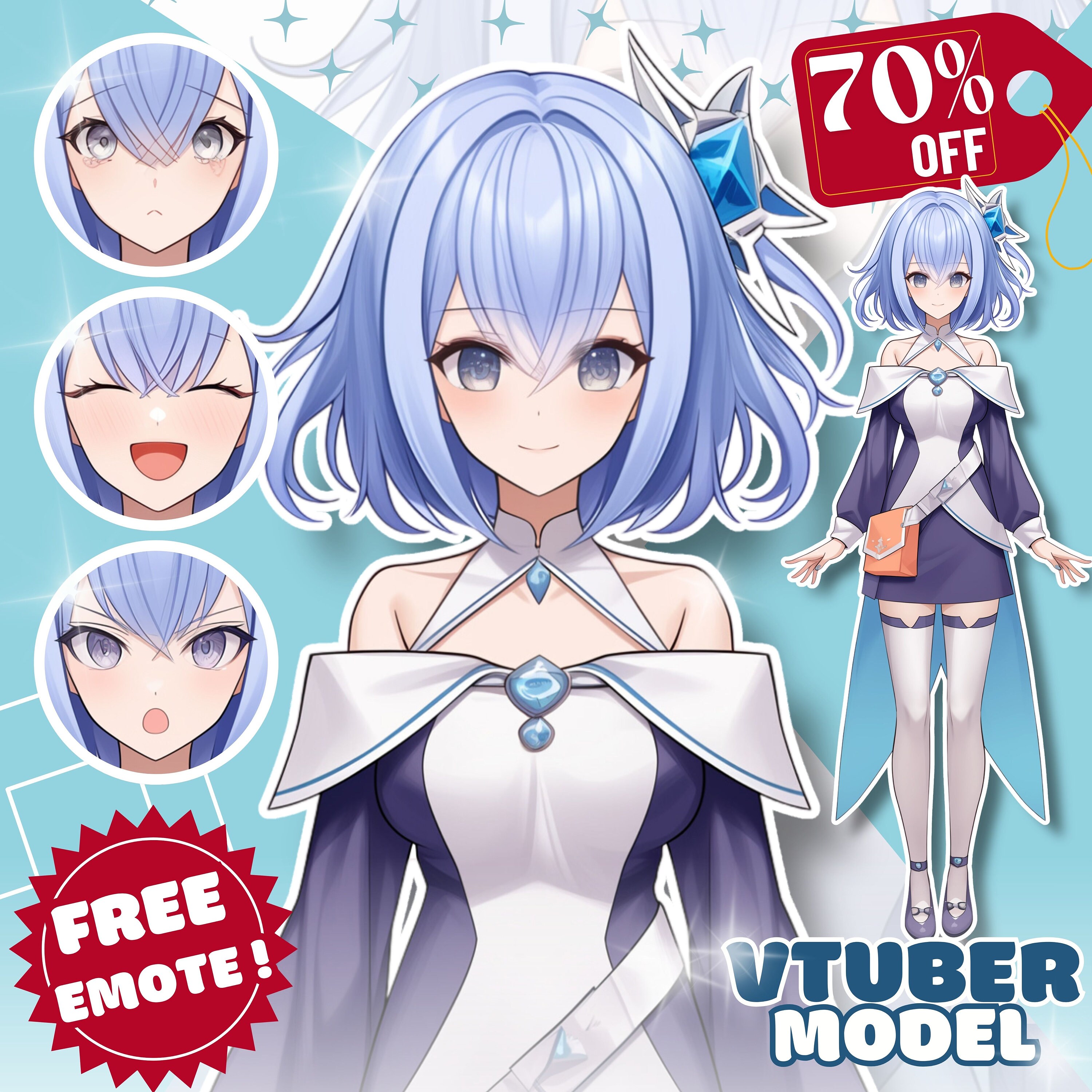 Custom Live2d Vtuber Commission, Live2d Model, Vtuber Assets, Anime ...