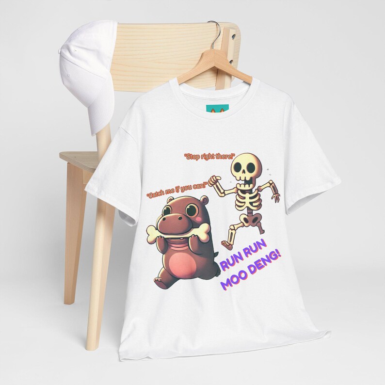 Run Run Moo Deng Shirt ,pygmy Hippo Tshirt ,halloween Vintage Tee - Etsy