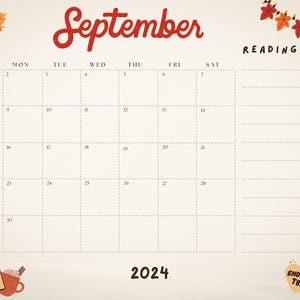 Editable September Calendar Printable, Customizable, Desk Calendar ...