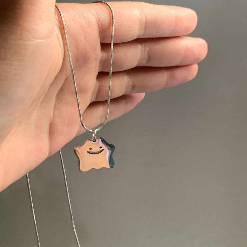 Ditto Stainless Steel Fun Necklace, Cute Dainty Ghost Halloween Charm ...
