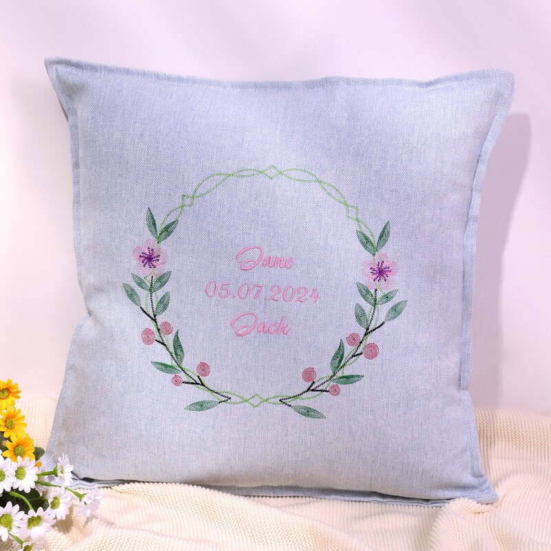 Embroidered Cushion - Etsy