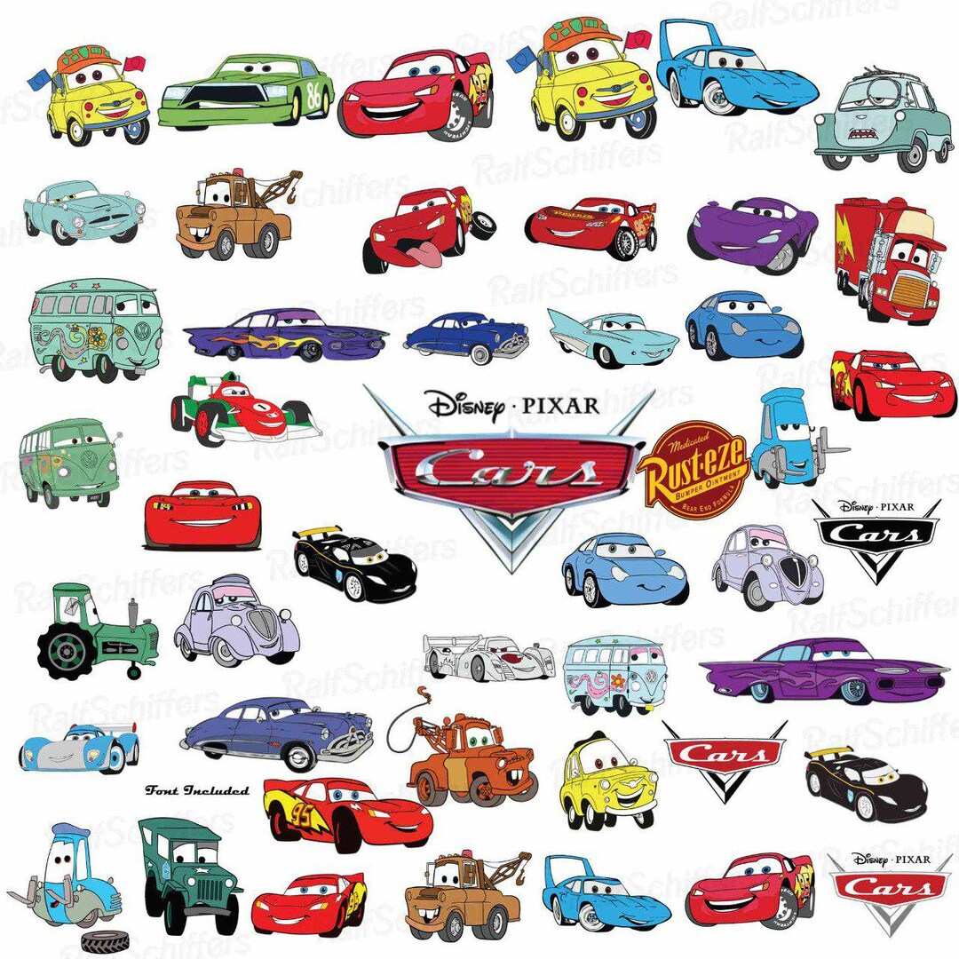 Cars PNG/SVG Bundle, Cars Clipart, Cartoon Car Bundle, Cute Cartoon Car ...