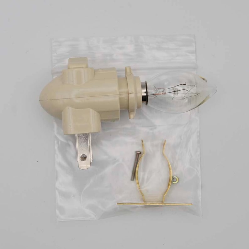 Black Night Light Kit for Stained Glass Makers. Manual Nightlight Plug ...