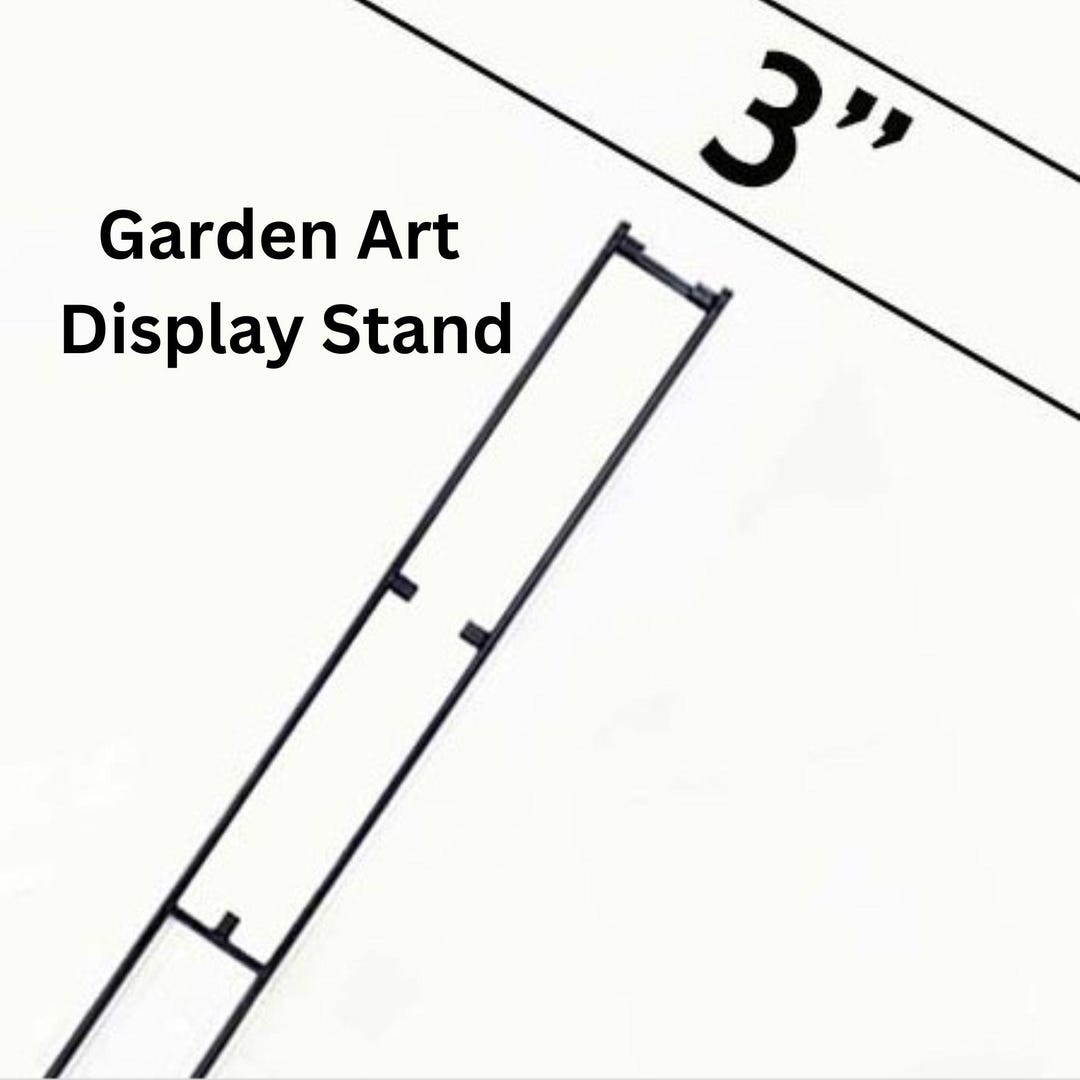 TALL Garden Stake Display Stand for Stained Glass, Tall 3" Wide Stand ...