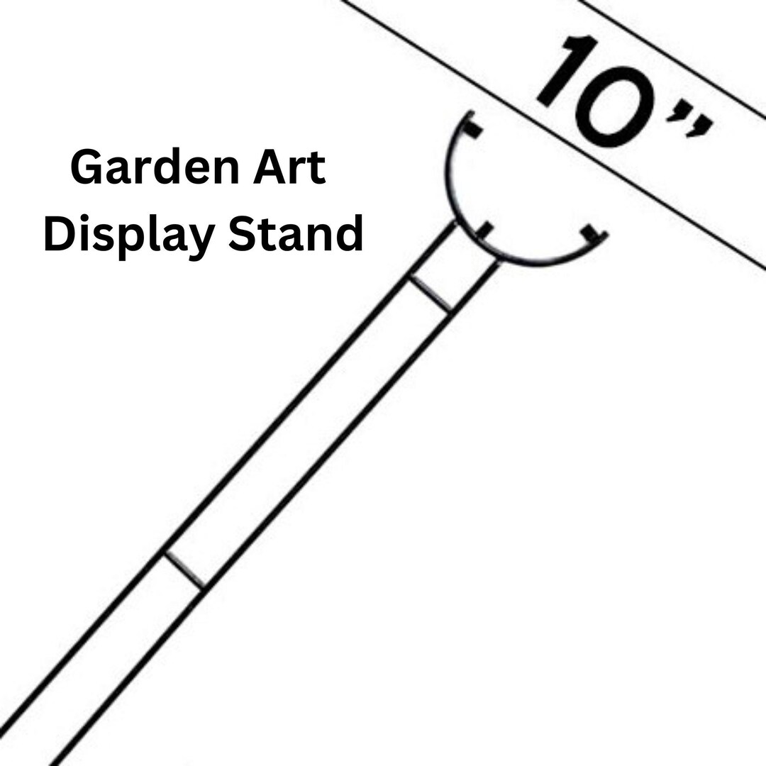10" CIRCLE Garden Stake Display Stand for Stained Glass, 10 Inch Wide ...