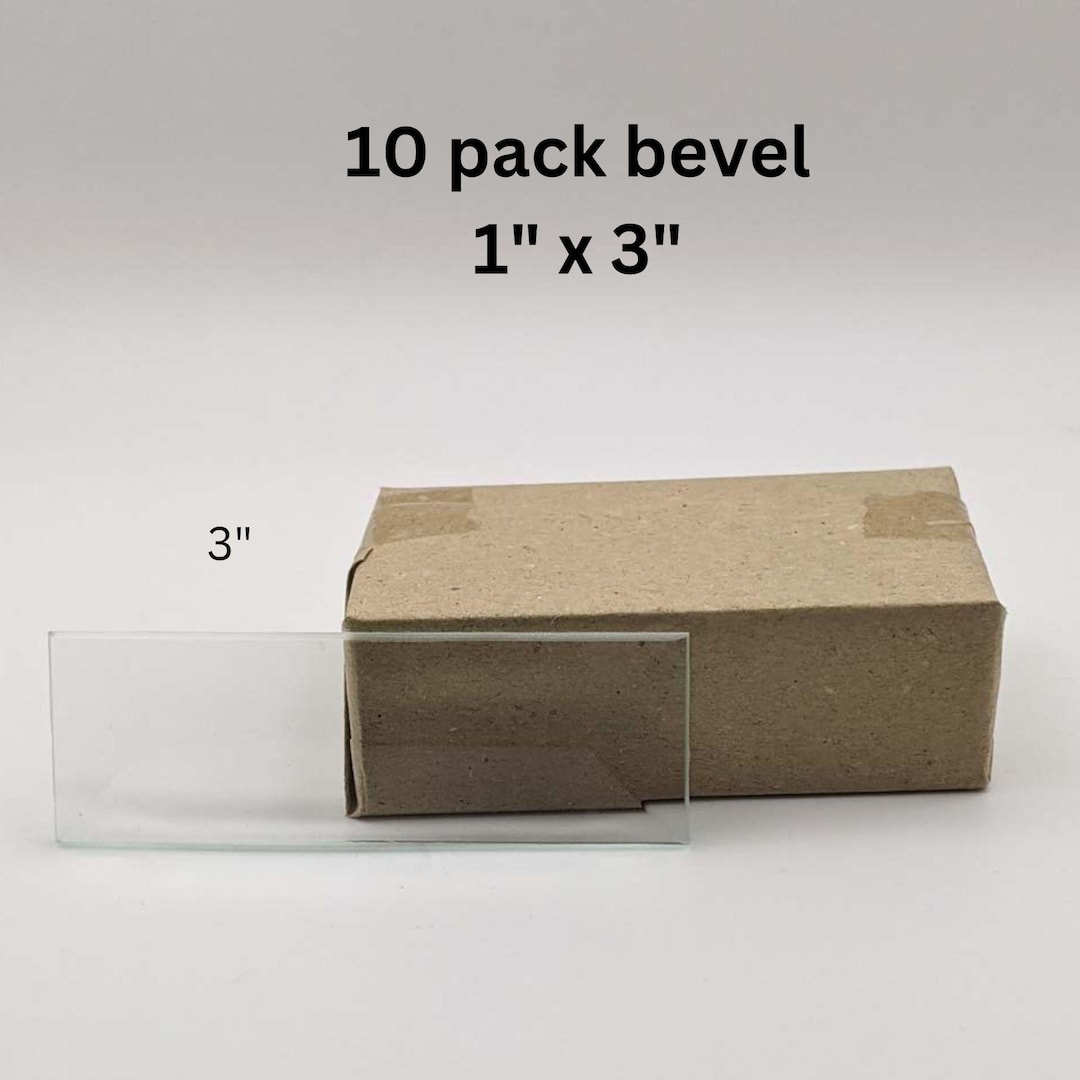 1" X 3" Rectangle Bevel Pyramids, 10 Pieces of Clear Glass Bevel 1x3 ...