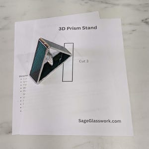 PATTERN 3D Prism Triangle Stand Stained Glass Pattern, PDF Digital ...