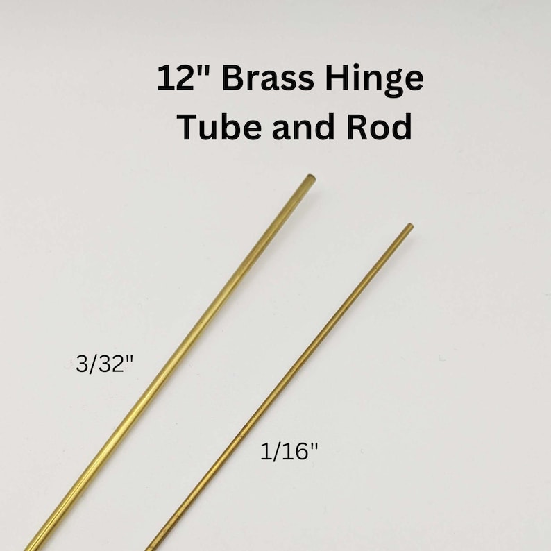 Brass Hinge Tube and Rod Set, Stained Glass Jewelry Box Supplies, Set ...