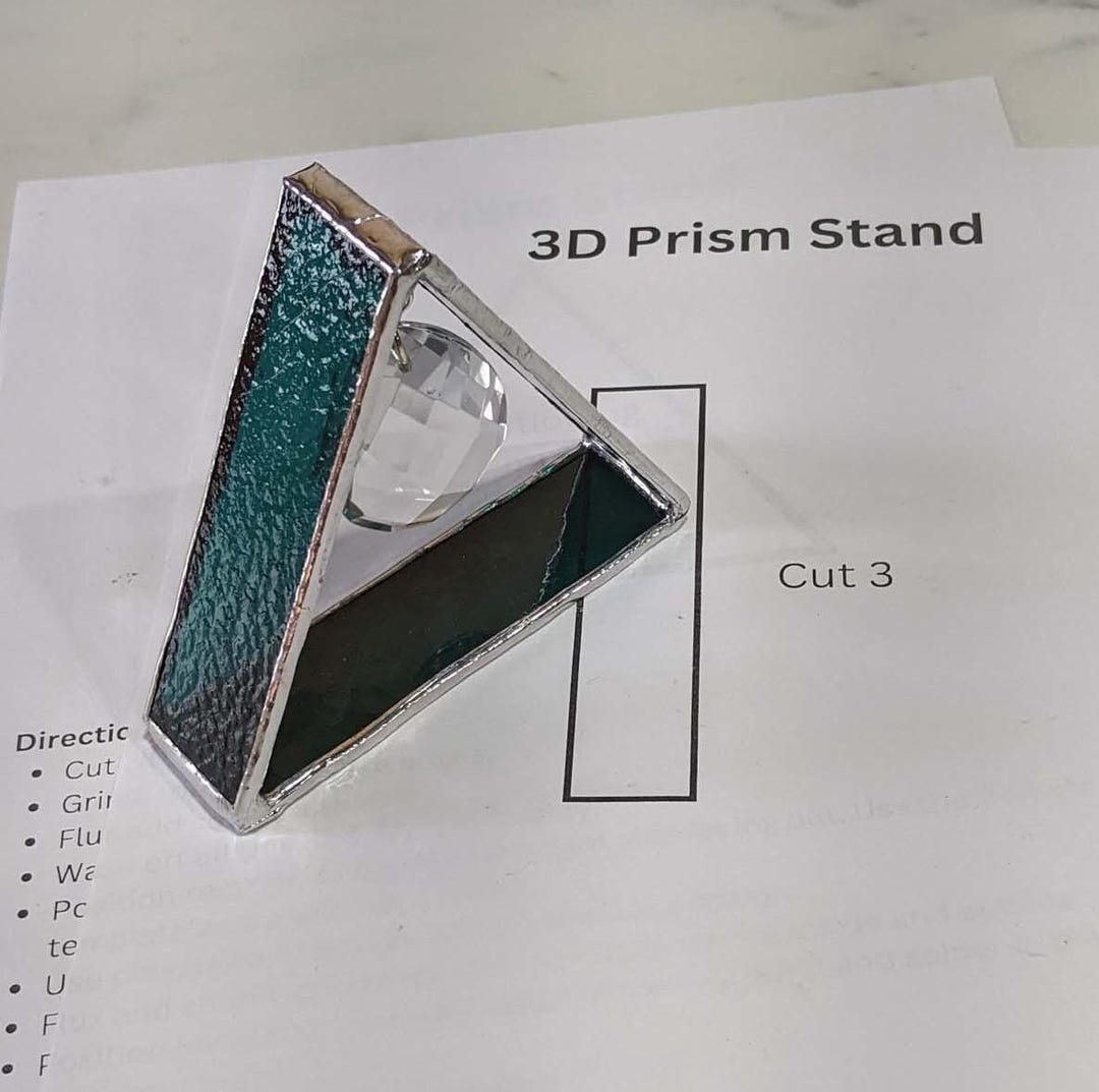 PATTERN 3D Prism Triangle Stand Stained Glass Pattern, PDF Digital ...