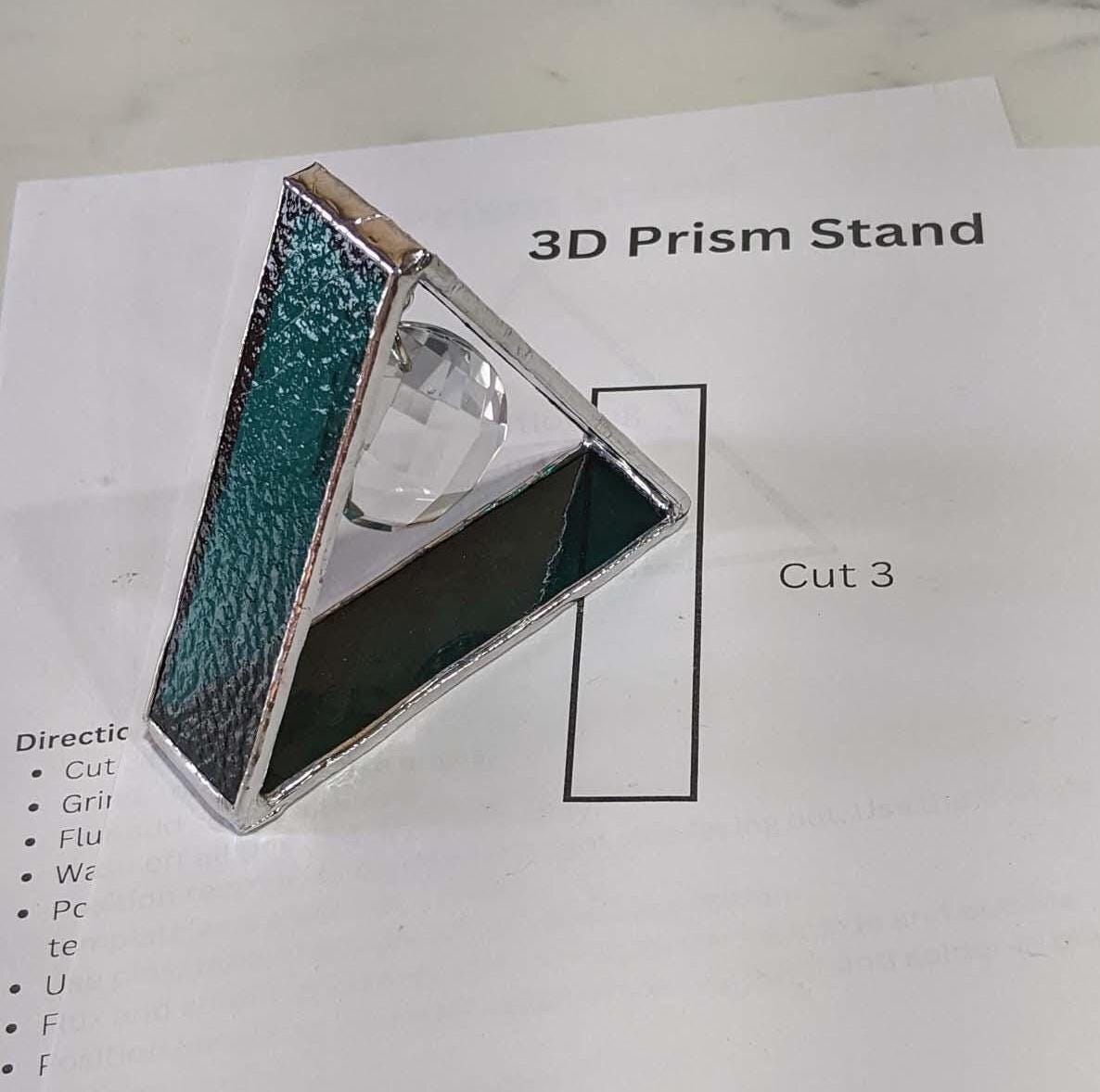 PATTERN 3D Prism Triangle Stand Stained Glass Pattern, PDF Digital ...