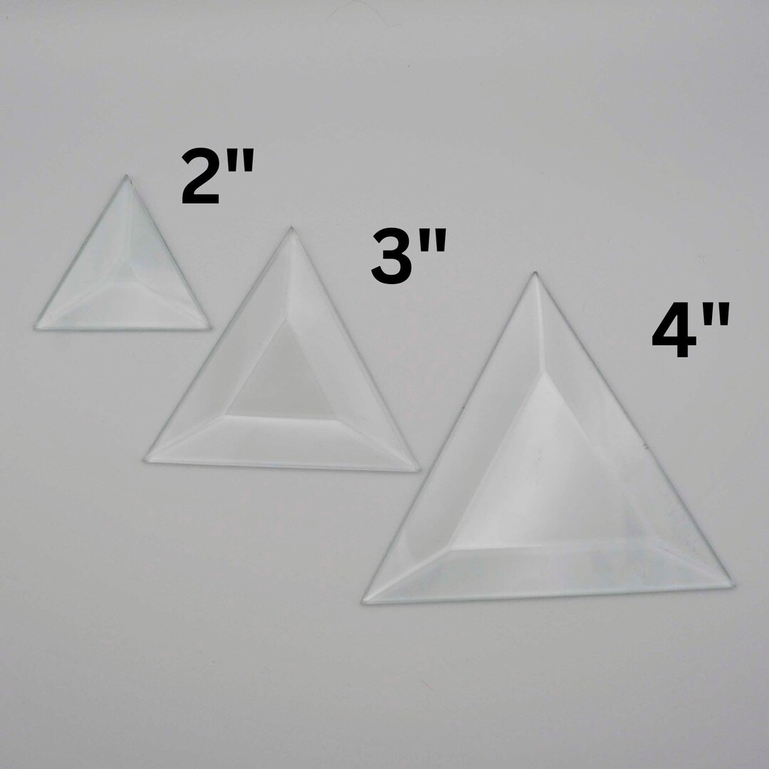 Triangle Beveled Glass, 1 Piece Clear Glass Bevel 2" 3" or 4" for DIY ...