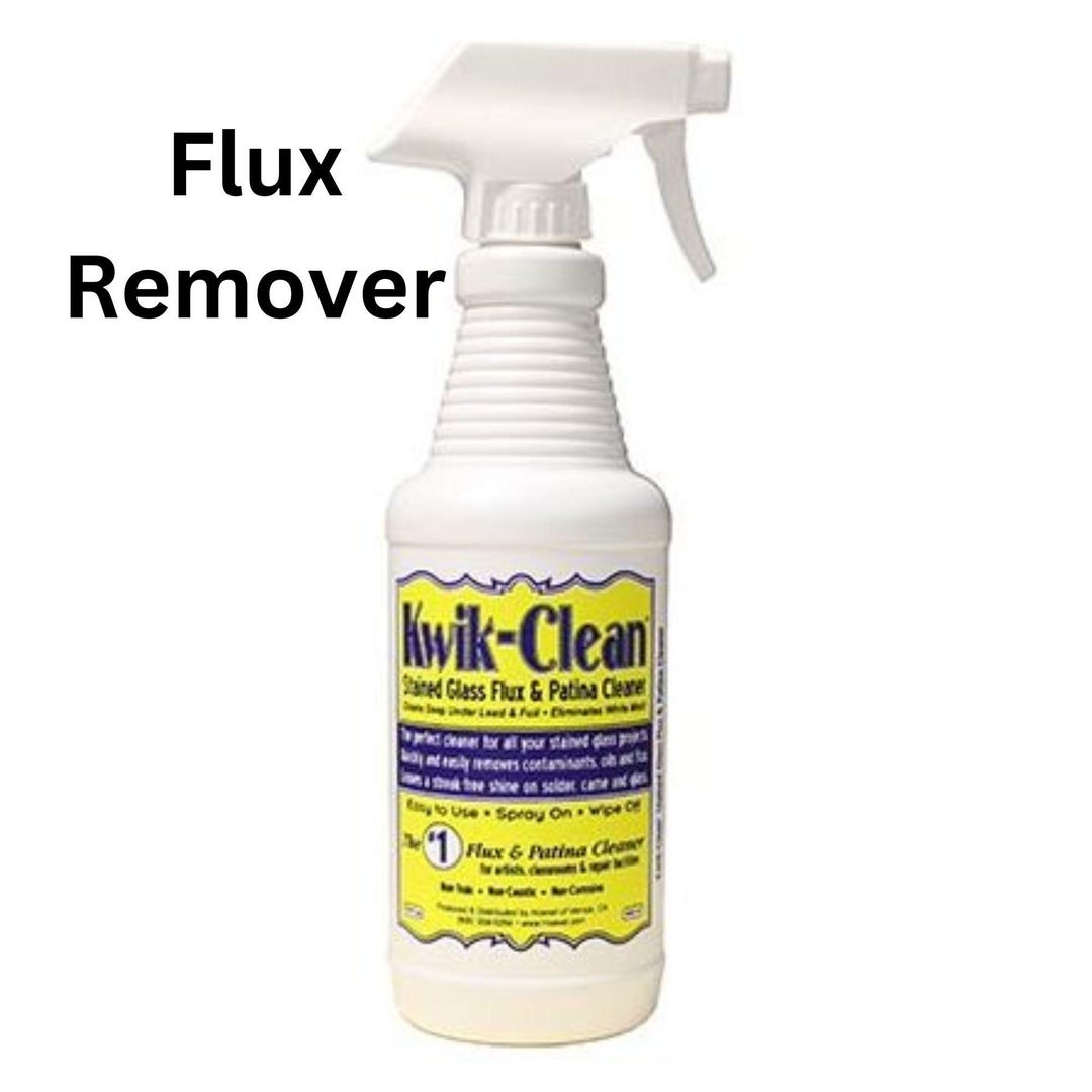 Kwik Clean Flux and Patina Remover for Stained Glass, 16 Oz Quick Wash ...