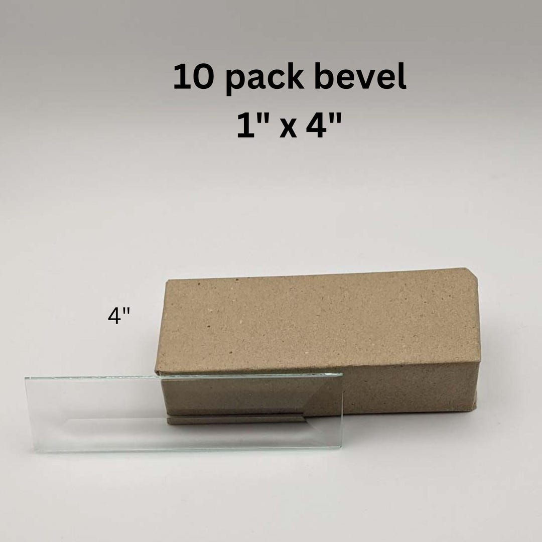 1" X 4" Rectangle Bevel Pyramids, 10 Pieces of Clear Glass Bevel 1x4 ...