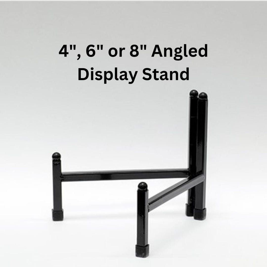 Angled Metal Table Top Display Stand for Stained Glass, 4", 6" or 8 ...