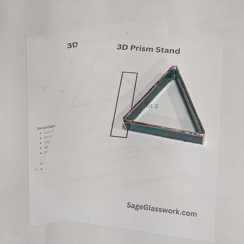 PATTERN 3D Prism Triangle Stand Stained Glass Pattern, PDF Digital ...
