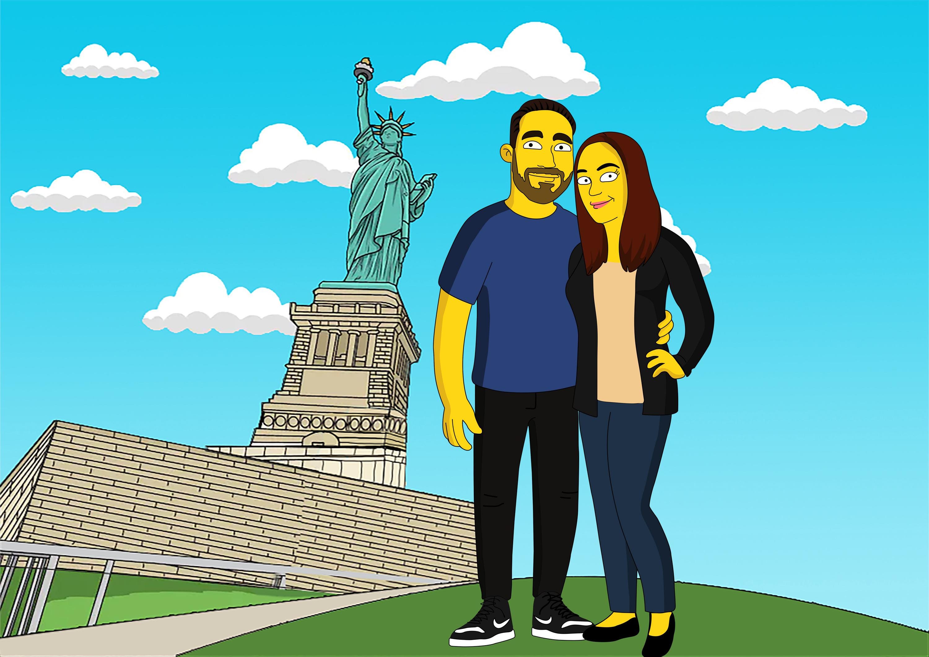 Custom Simpson Family Portrait, Custom Simpson Couple Portrait,custom ...