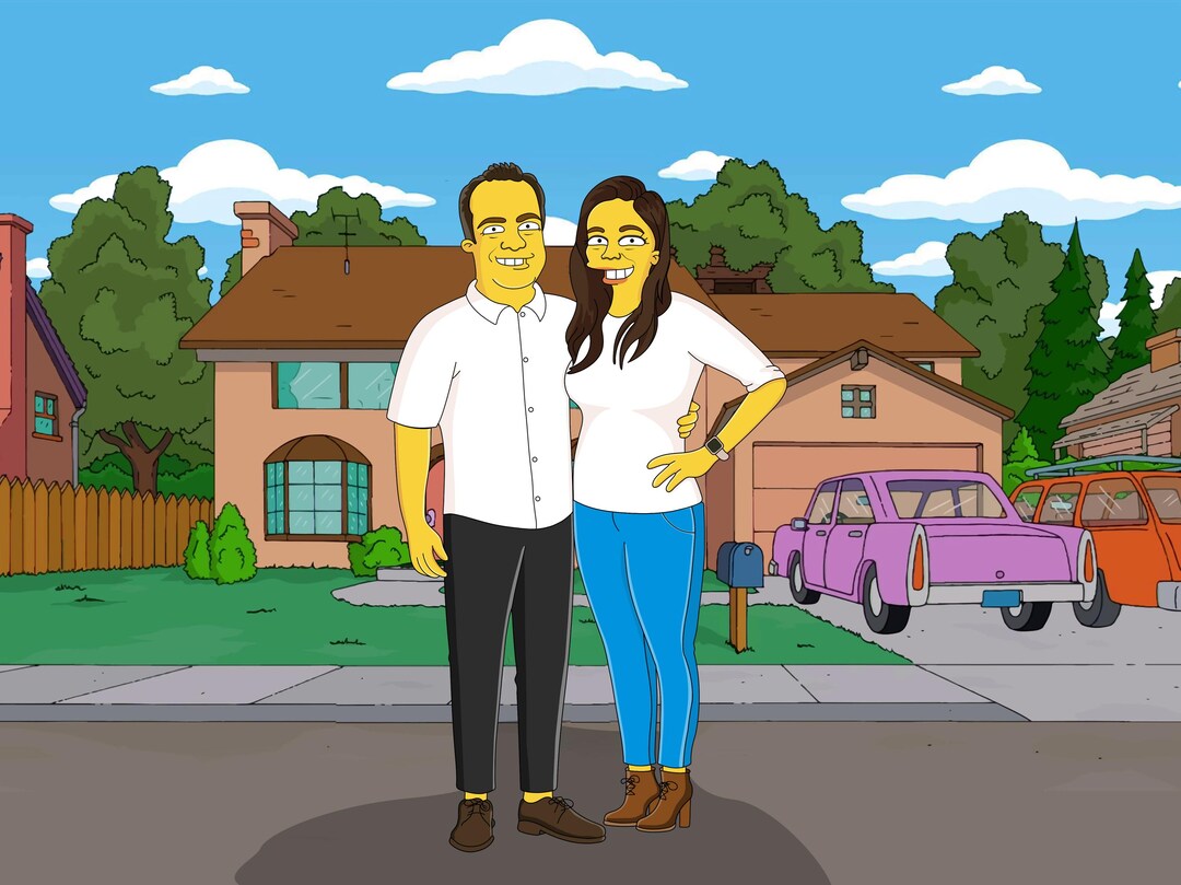 Custom Simpson Family Portrait, Custom Simpson Couple Portrait,custom ...