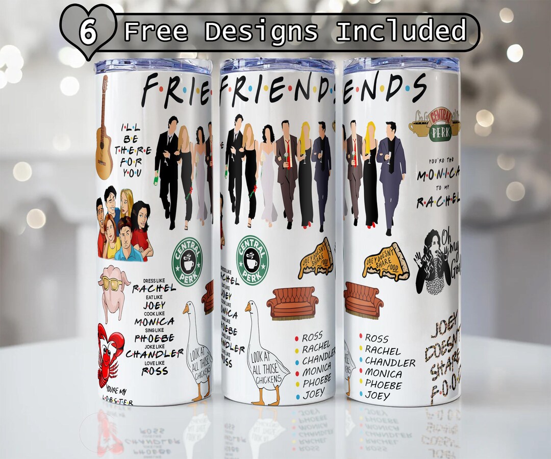 Friends 20 Oz 30 Oz Straight Skinny Tumbler Wrap, Sublimation Wrap ...