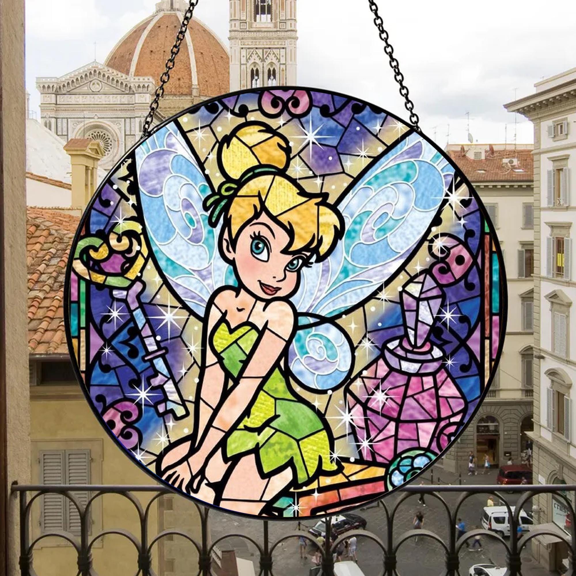 Tinkerbell Stained Glass Suncatcher, Tinkerbell Suncatcher, Tinkerbell ...
