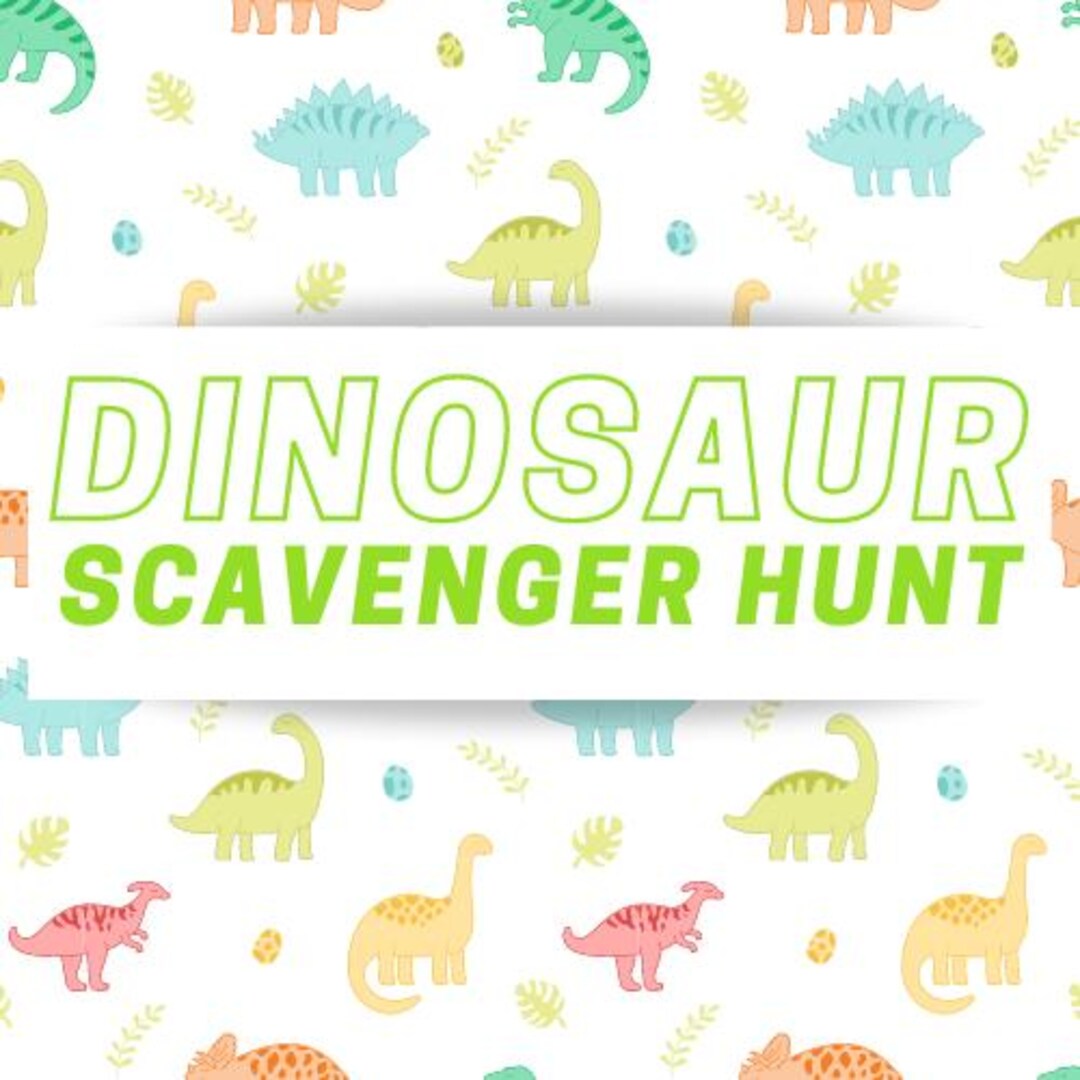 Dinosaur Printable Scavenger Hunt - Etsy