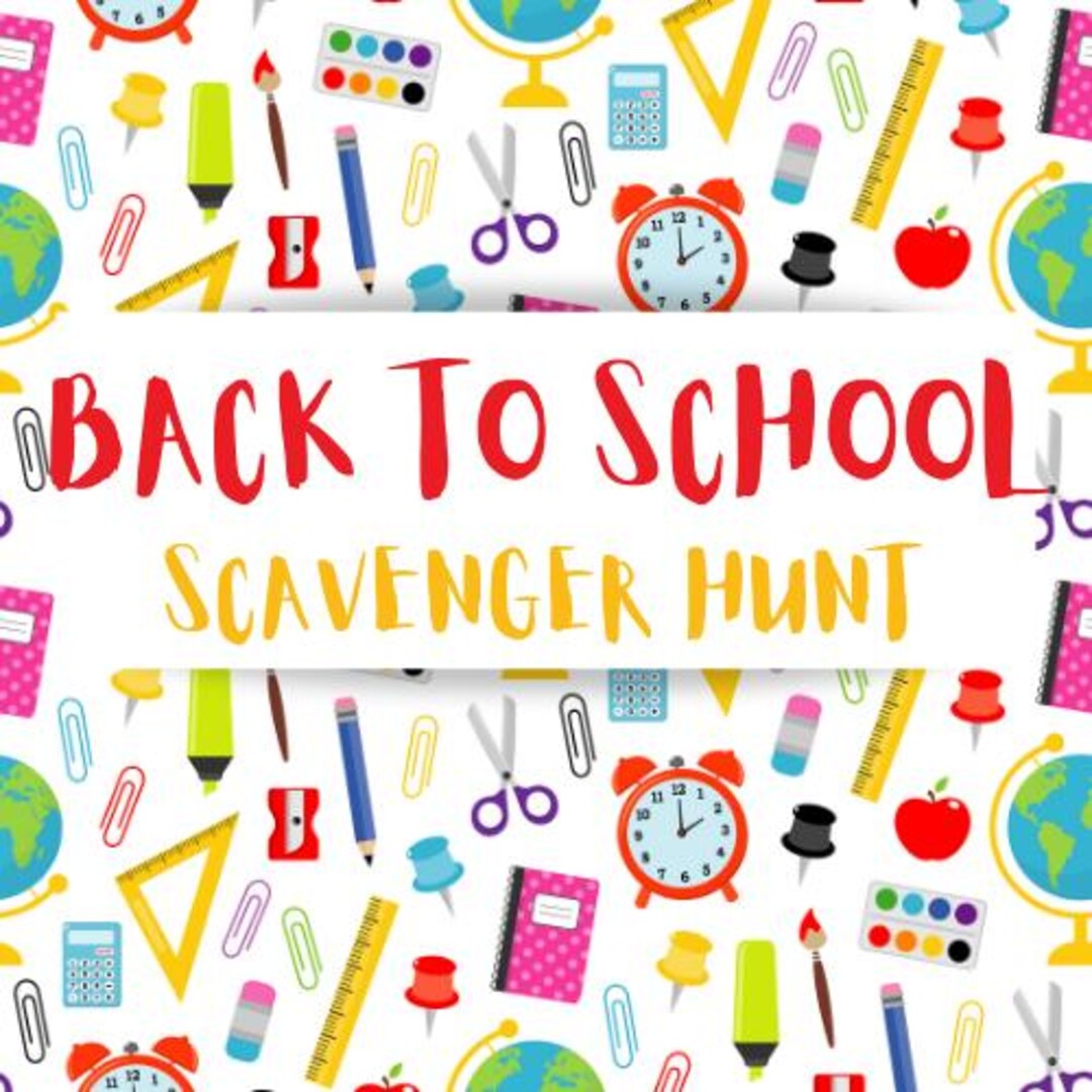 Back to School Printable Scavenger Hunt - Etsy