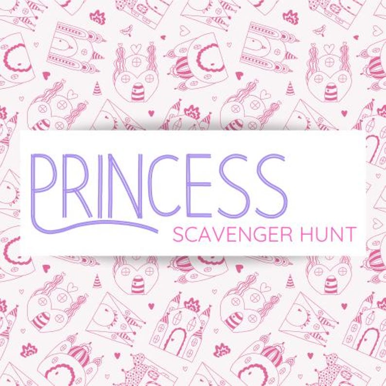 Princess Printable Scavenger Hunt - Etsy