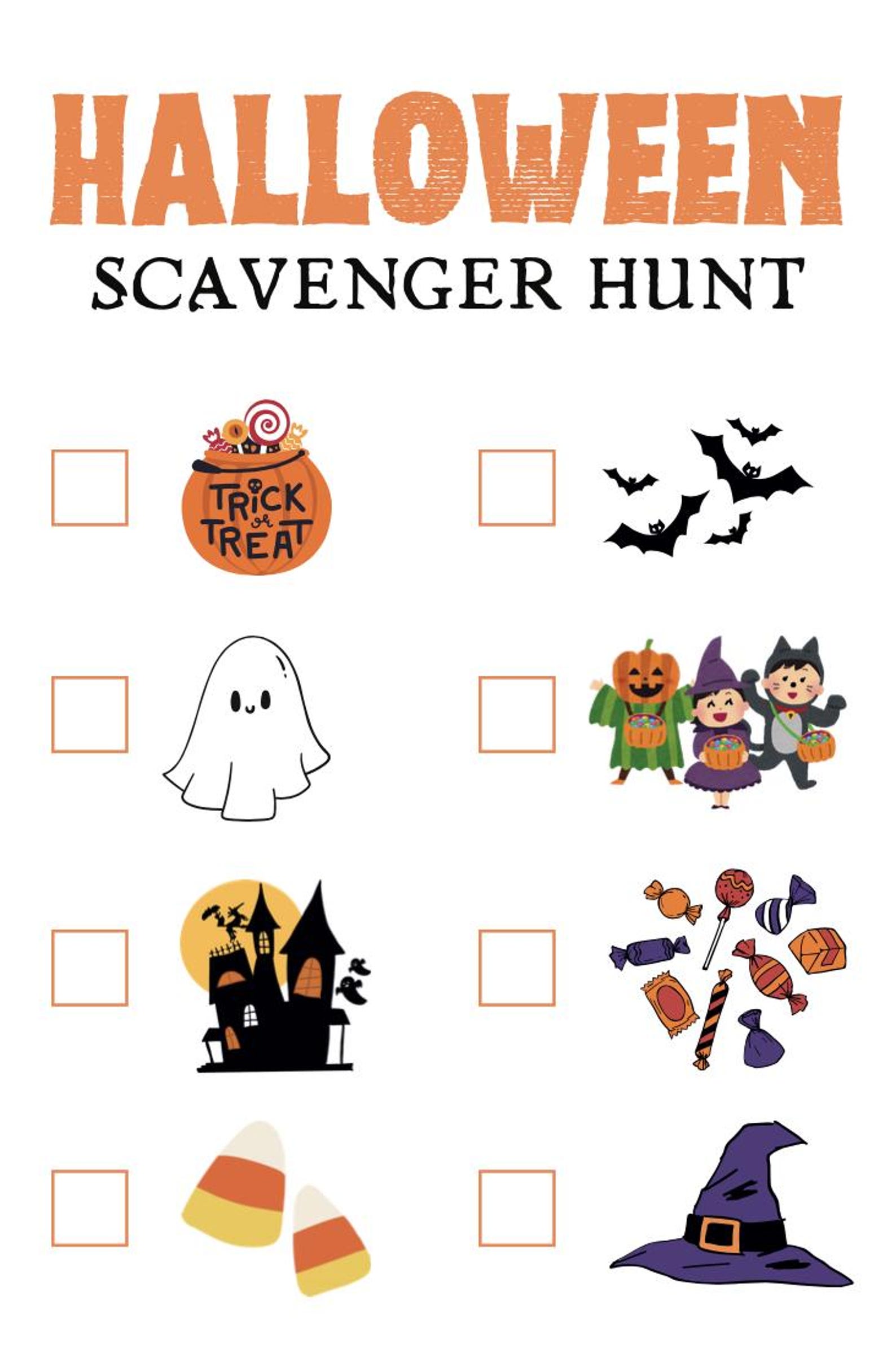 Halloween Printable Scavenger Hunt - Etsy