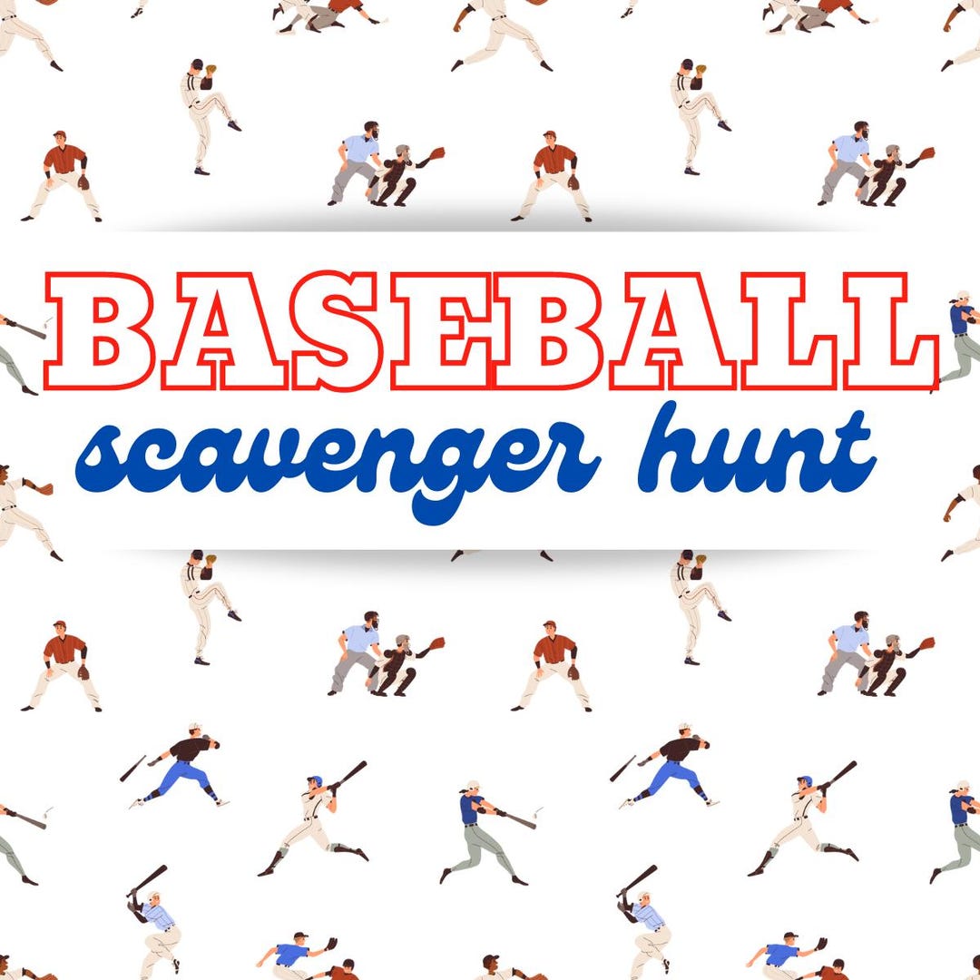 Baseball Printable Scavenger Hunt - Etsy