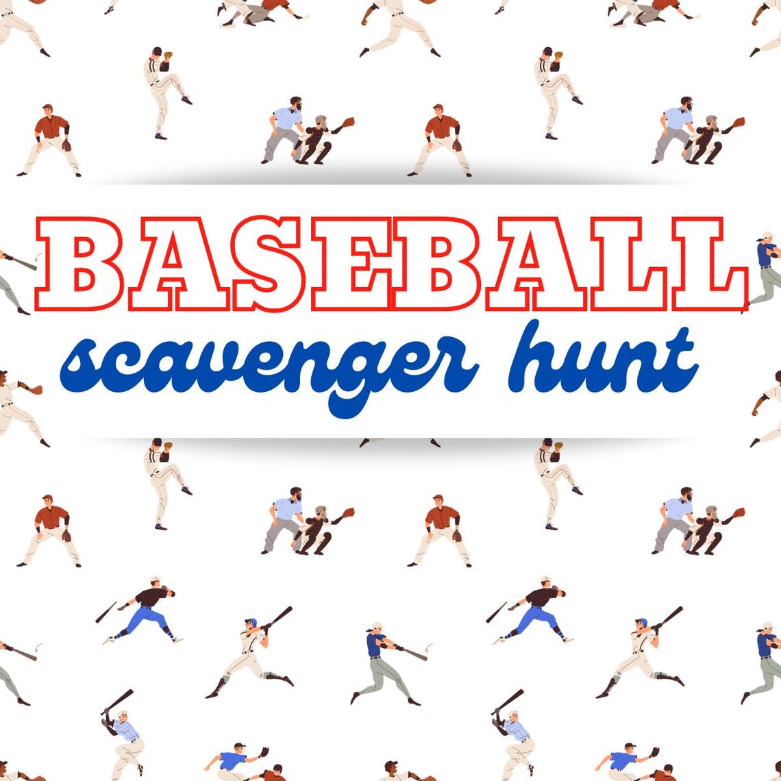 Baseball Printable Scavenger Hunt - Etsy