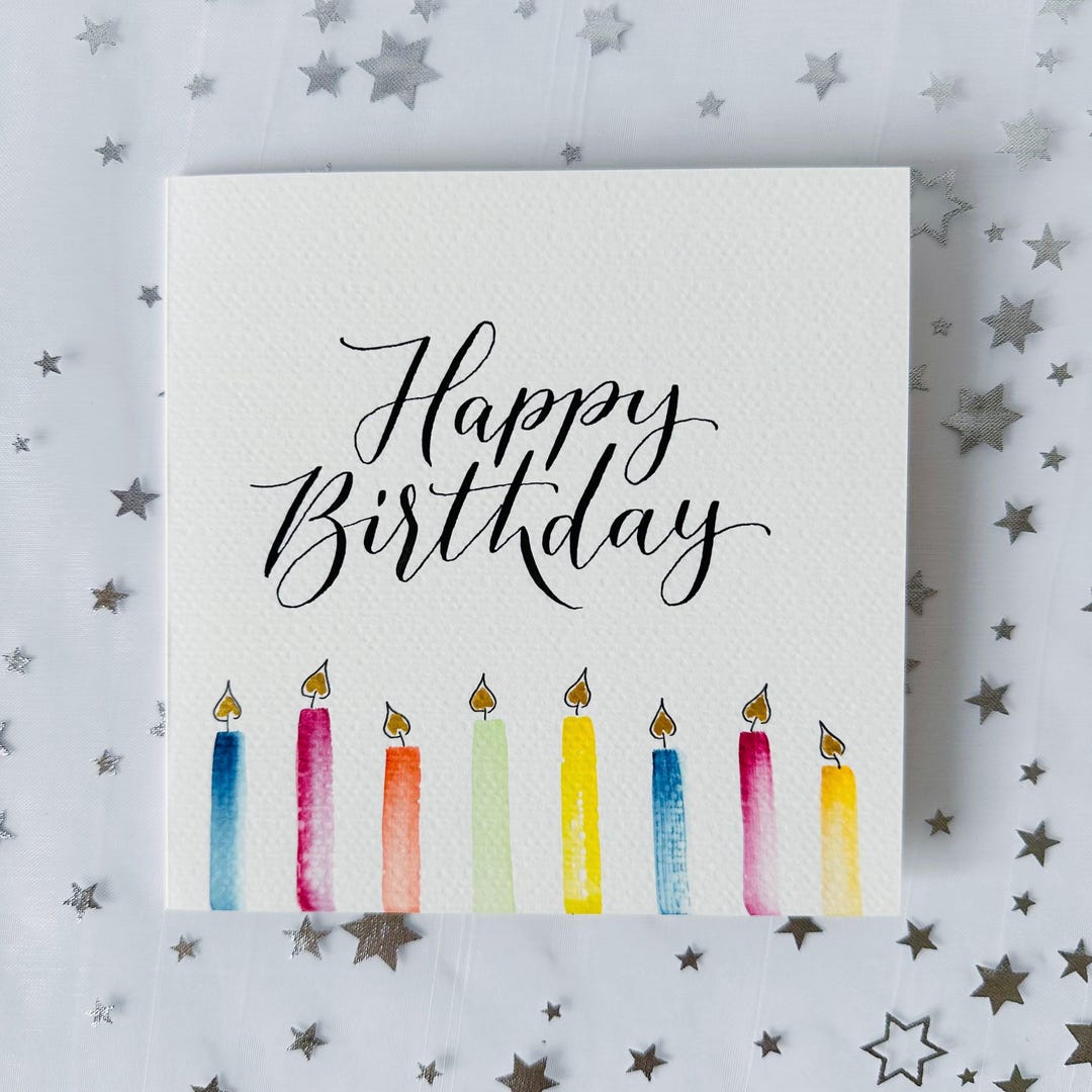 Happy Birthday Card | Handwritten Birthday Card | Calligraphy Card ...