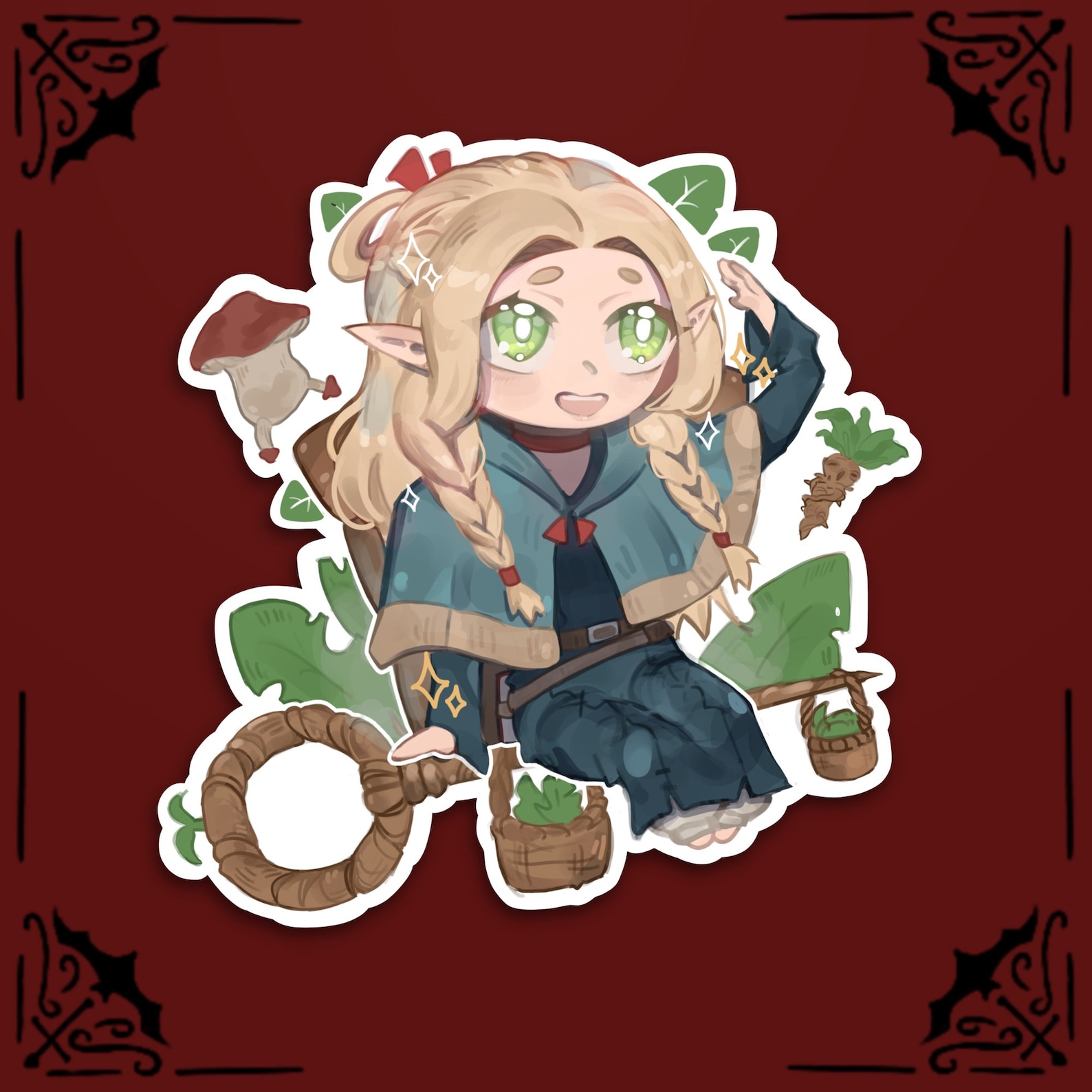 Marcille Dungeon Meshi Sticker 3" - Etsy