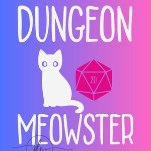 Dungeon Meowster Dungeons and Dragons Cat Dungeon Master Digital Art ...