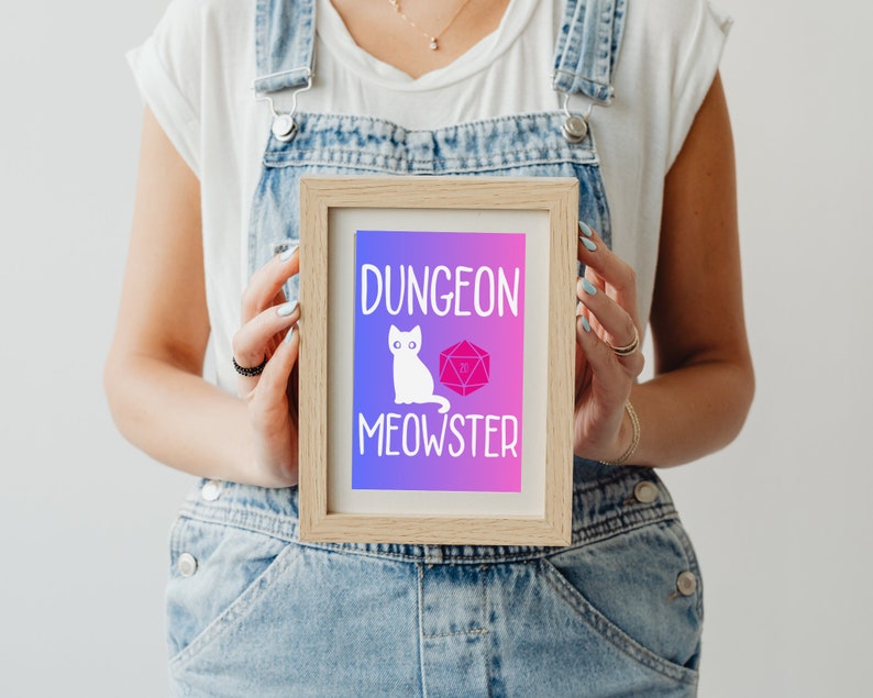 Dungeon Meowster Dungeons and Dragons Cat Dungeon Master Digital Art ...