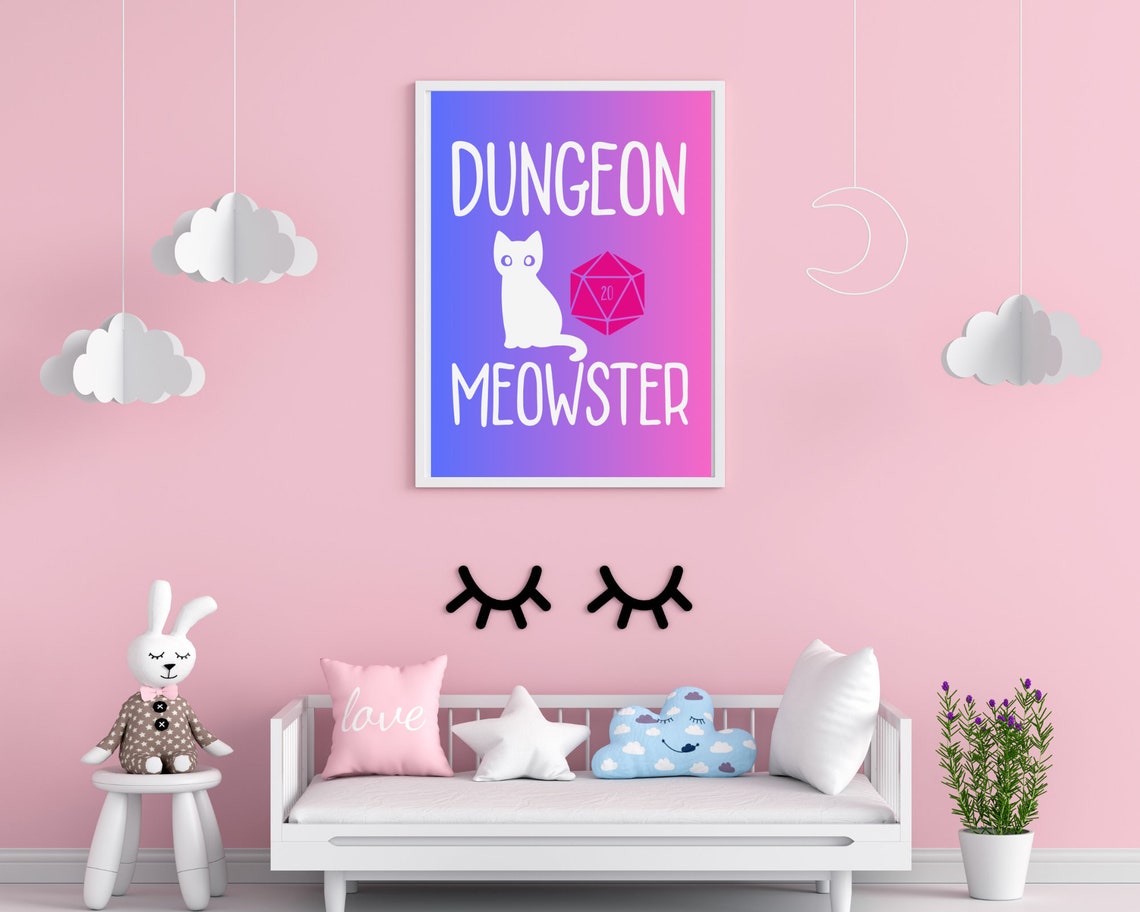 Dungeon Meowster Dungeons and Dragons Cat Dungeon Master Digital Art ...