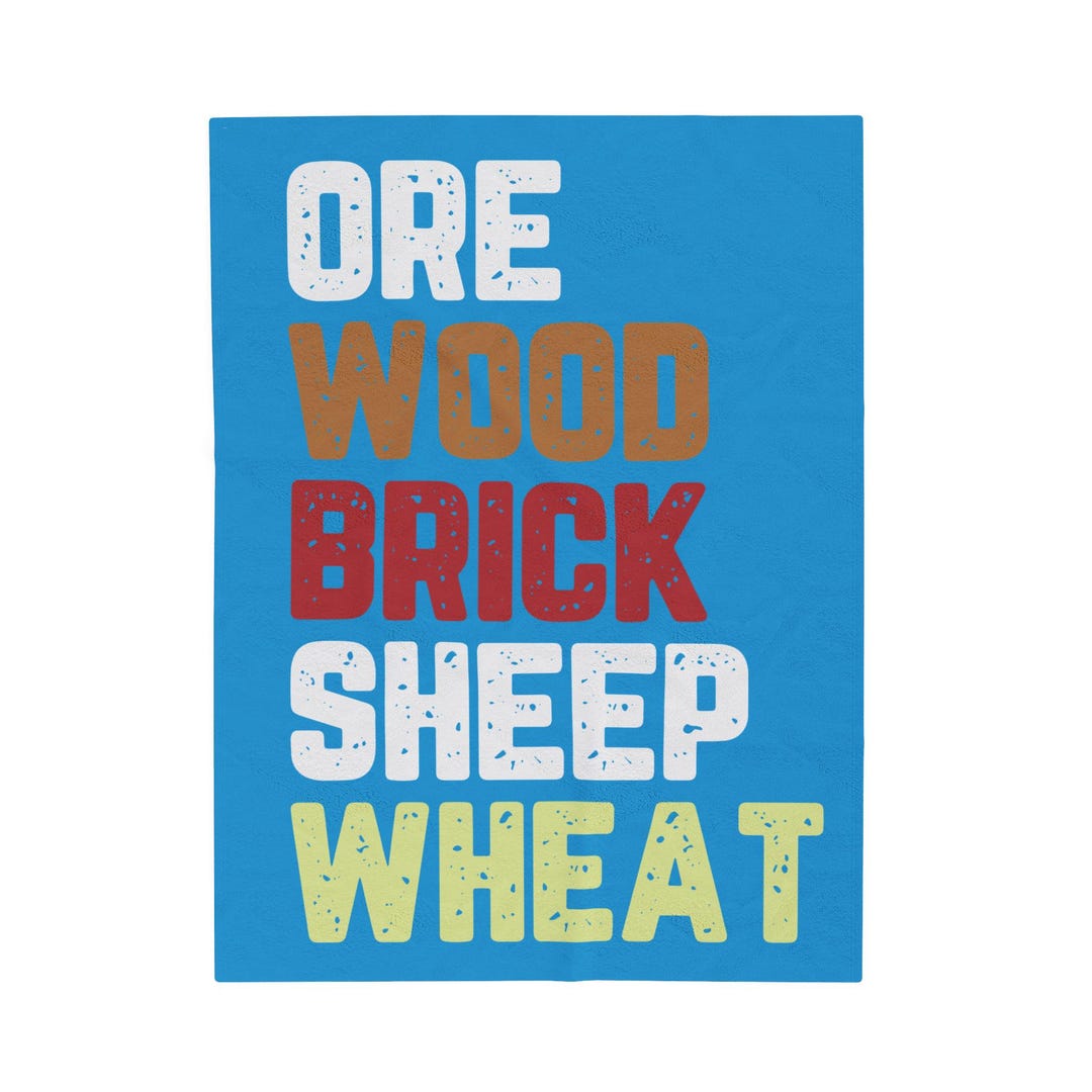 Settlers of Catan Ore Wood Brick Sheep Wheat Velveteen Plush Blanket - Etsy
