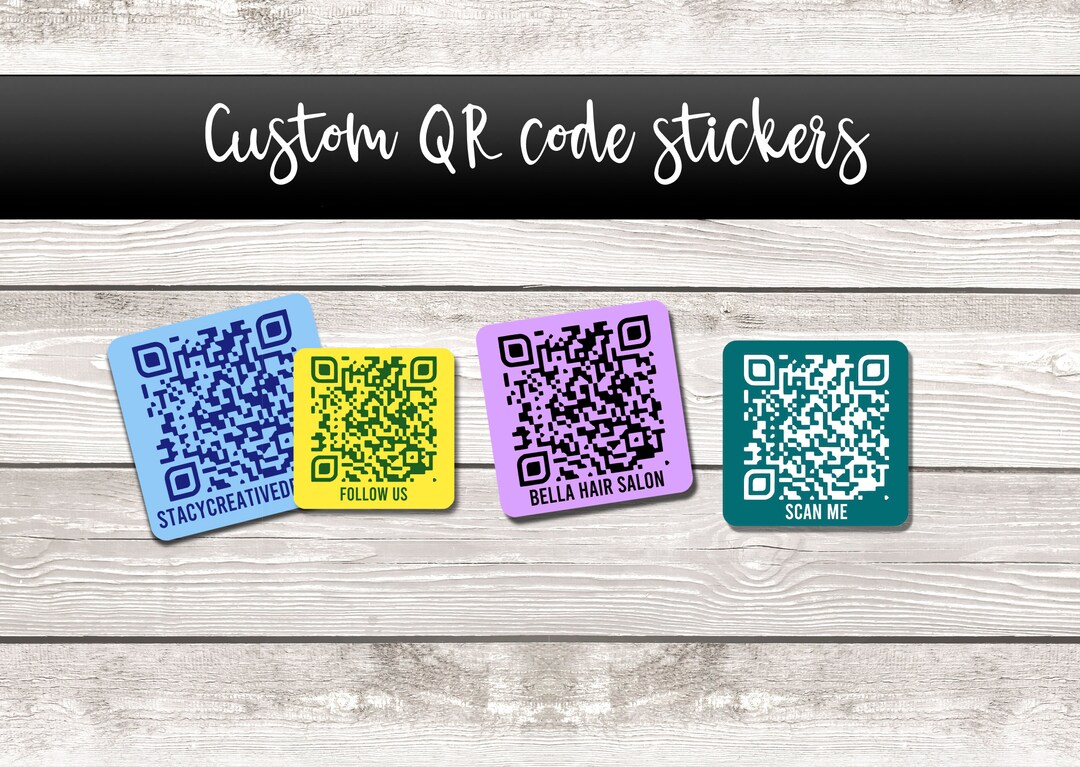 Custom QR Code Stickers - Etsy