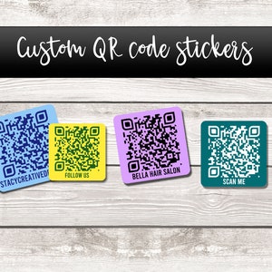 Custom QR Code Stickers - Etsy
