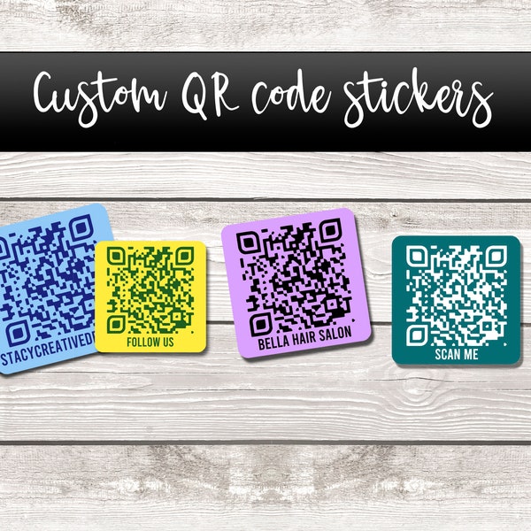 Custom Qr Code Stickers - Etsy
