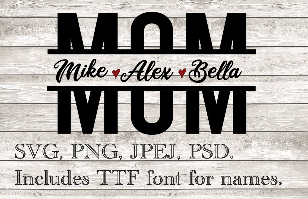 Sliced MOM Mother's Day Monogram SVG Cut File - Etsy