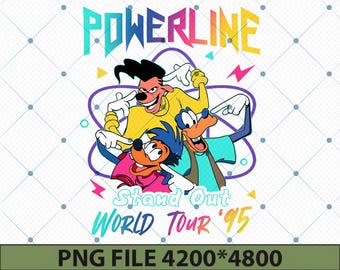 Powerline Stand Out Tour 95 Png, Goofy Powerline Png, Vintage Goofy ...