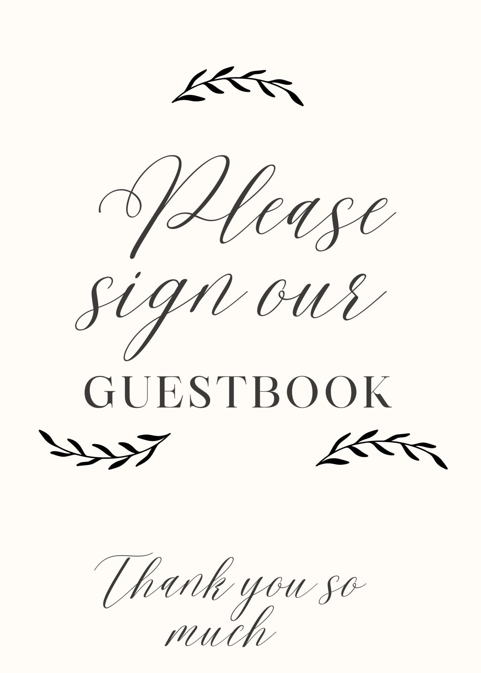 Please Sign Out Front Cover Digital Guest House Perfect For - Etsy