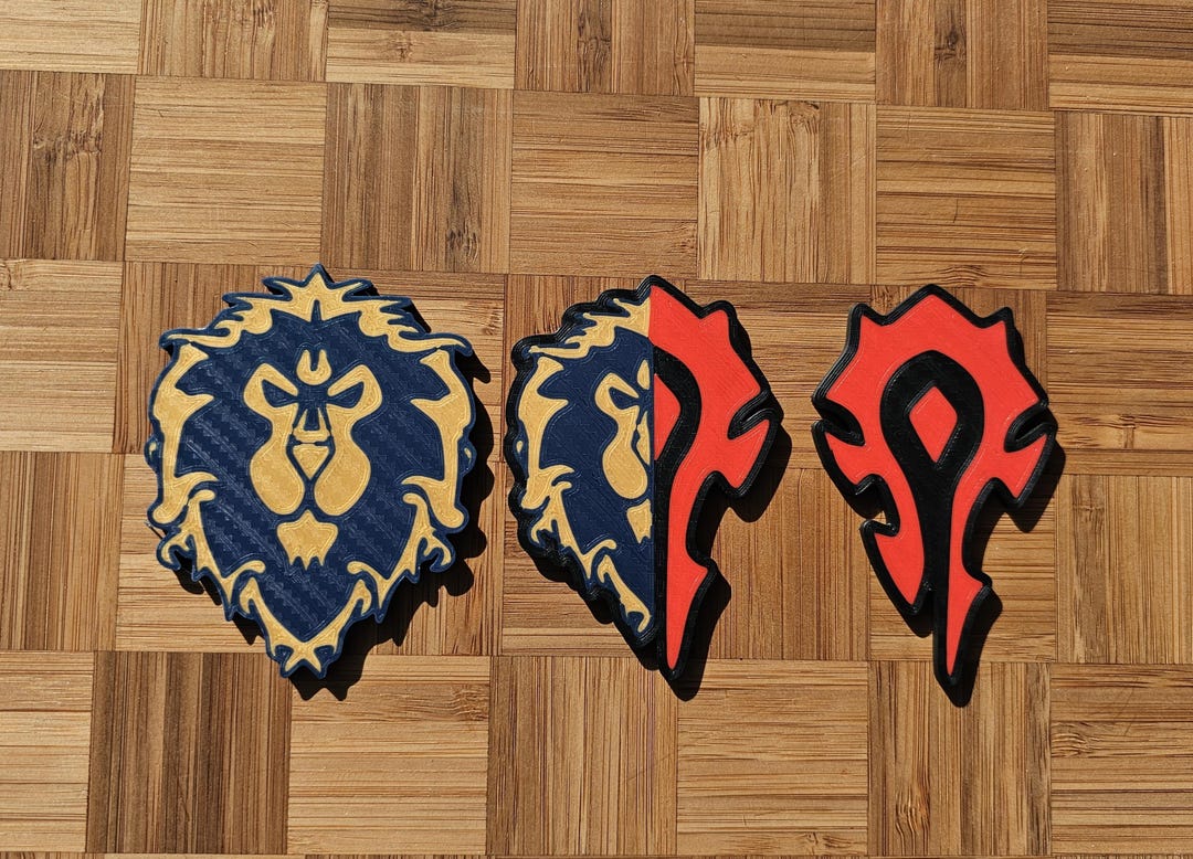 World of Warcraft 3d Sticker - Horde- Alliance - Decor - WOW Gift - Etsy